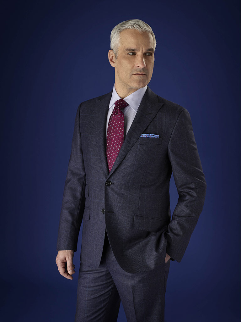 Super 100's Blue Plaid Suit | Tom James Company