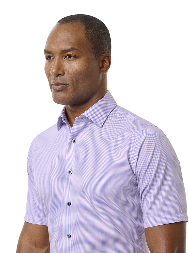 Tom James Custom Purple Short Sleeve Shirt | Tom James Company