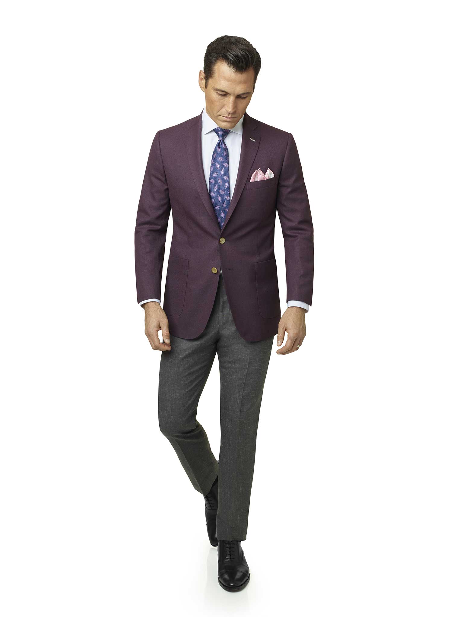 Burgundy Fancy Weave Sport Coat | Tom James Company