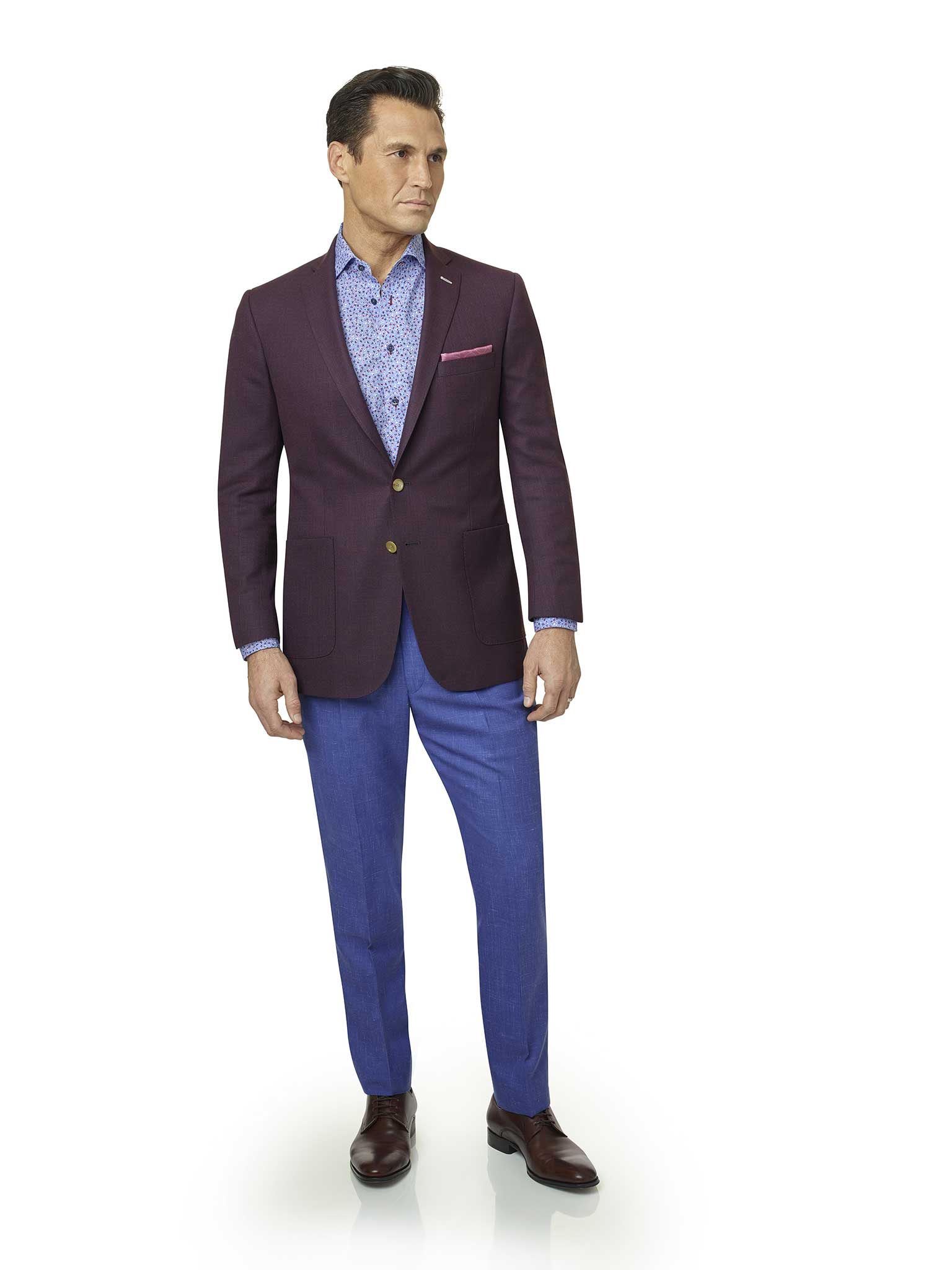 Burgundy Fancy Weave Sport Coat | Tom James Company