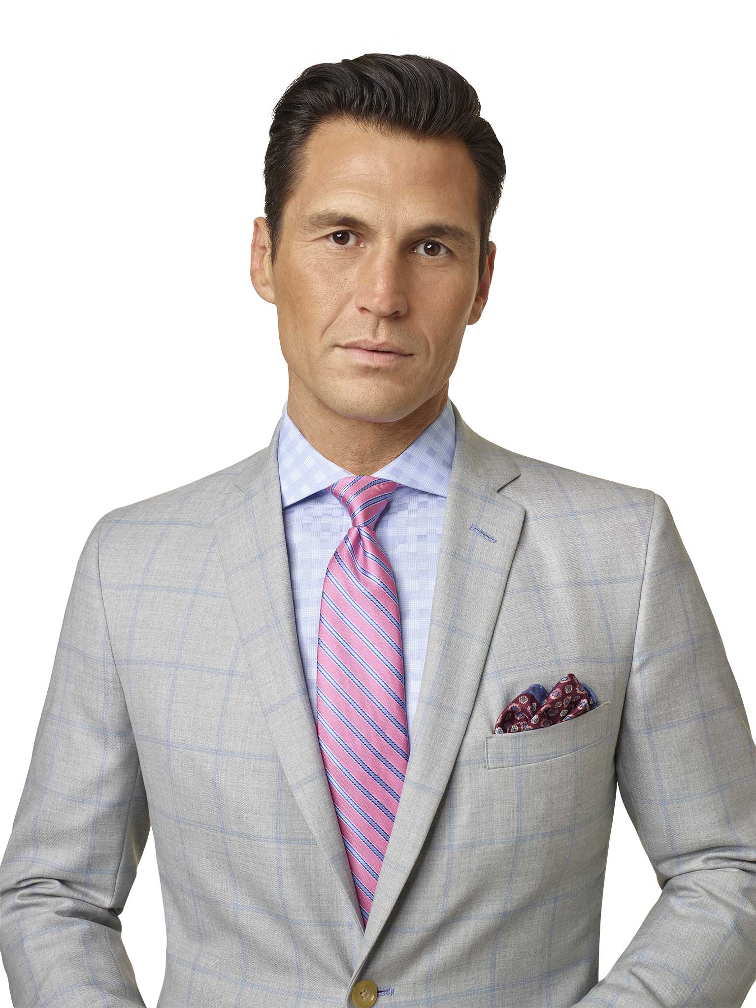 Stone Windowpane Suit | Tom James Company