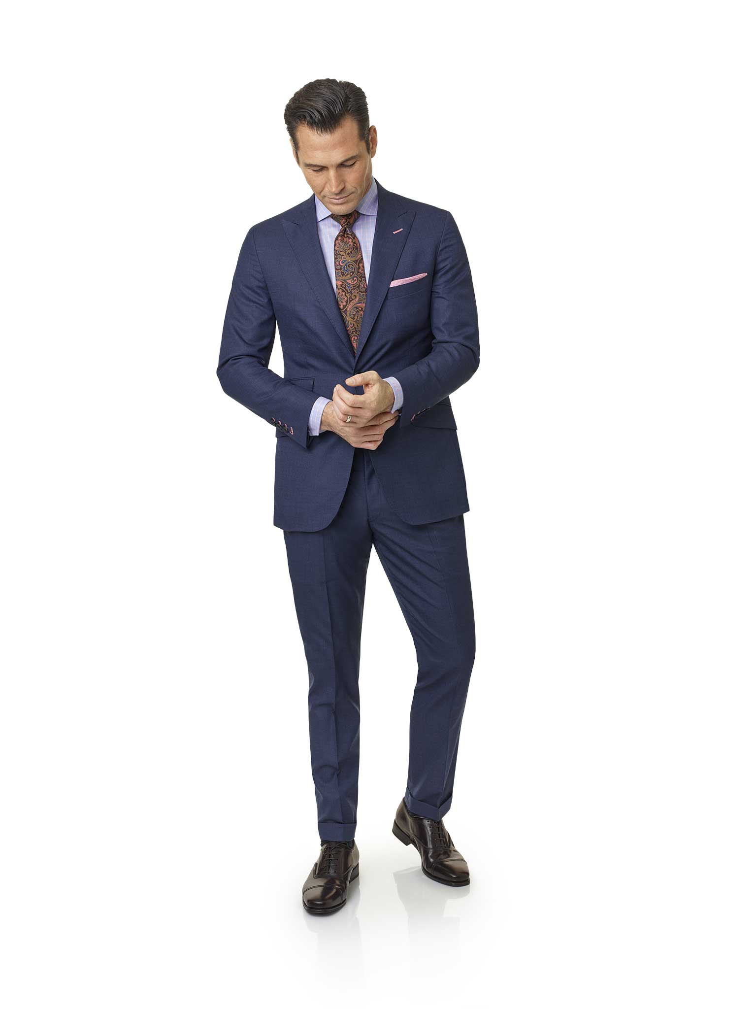 Navy Fancy Weave Suit | Tom James Company